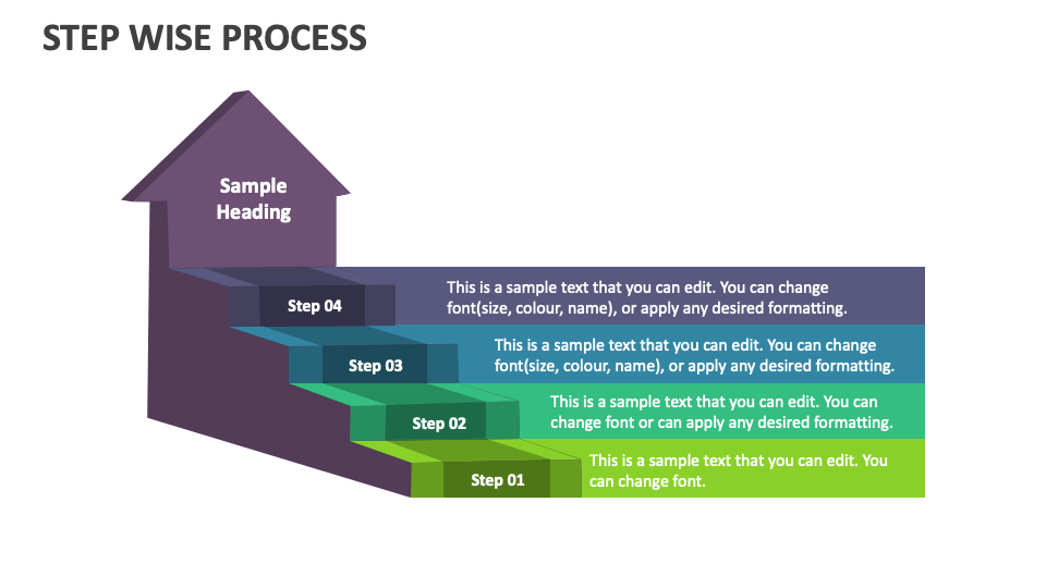 Step Wise Process PowerPoint and Google Slides Template - PPT Slides