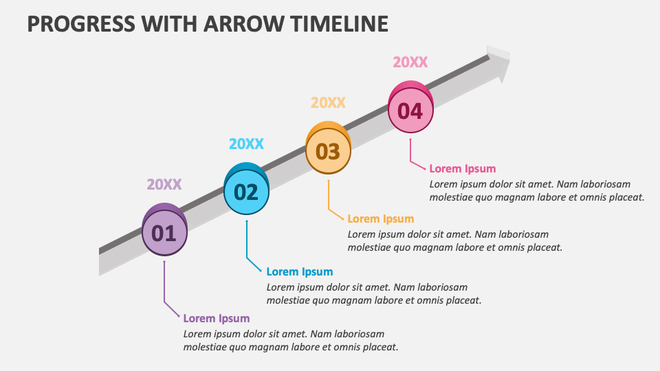 Progress with Arrow Timeline Template for Google Slides and PowerPoint ...
