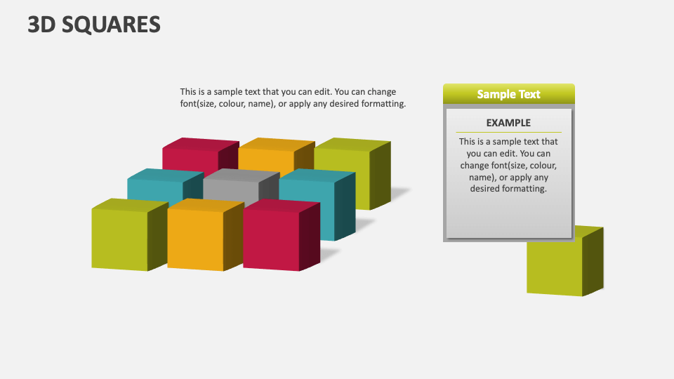 3D Squares Template for PowerPoint and Google Slides - PPT Slides