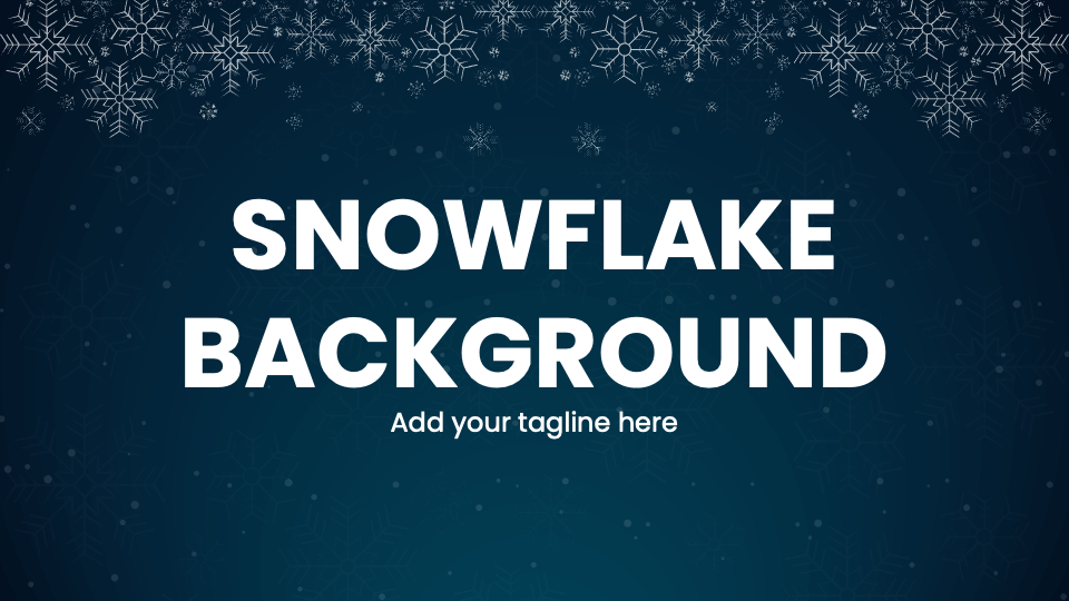 Free Snowflake Background Presentation for Google Slides and PowerPoint