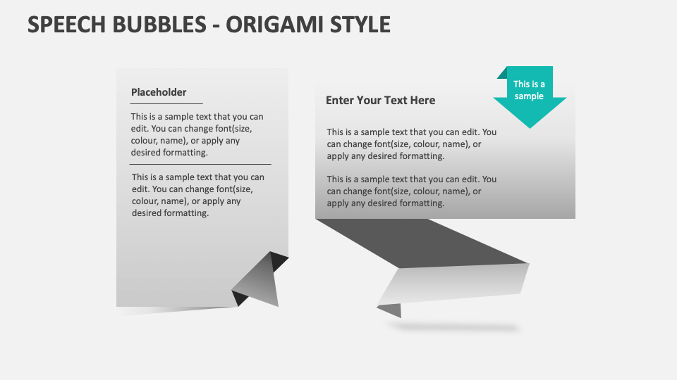 Speech Bubbles - Origami Style Template for PowerPoint and Google ...