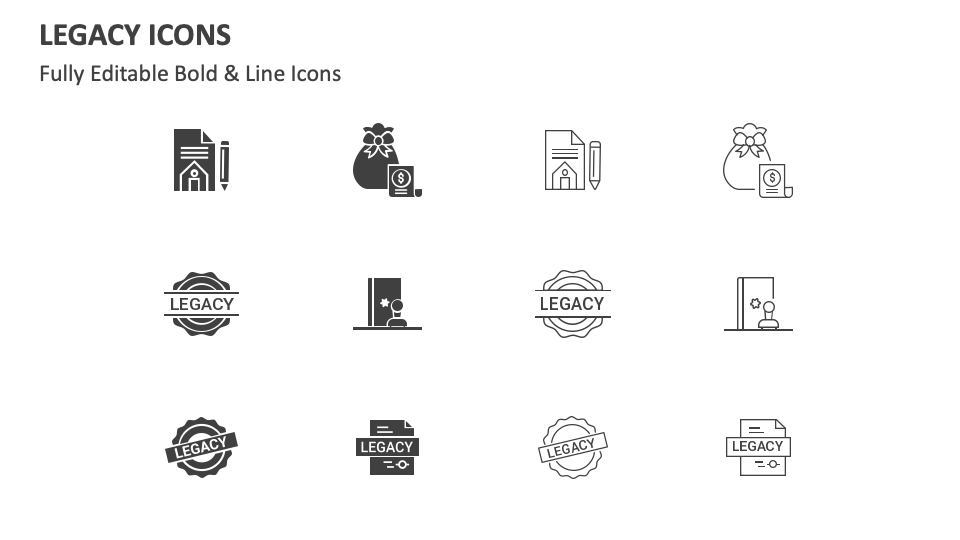 Legacy Icons for Google Slides and PowerPoint