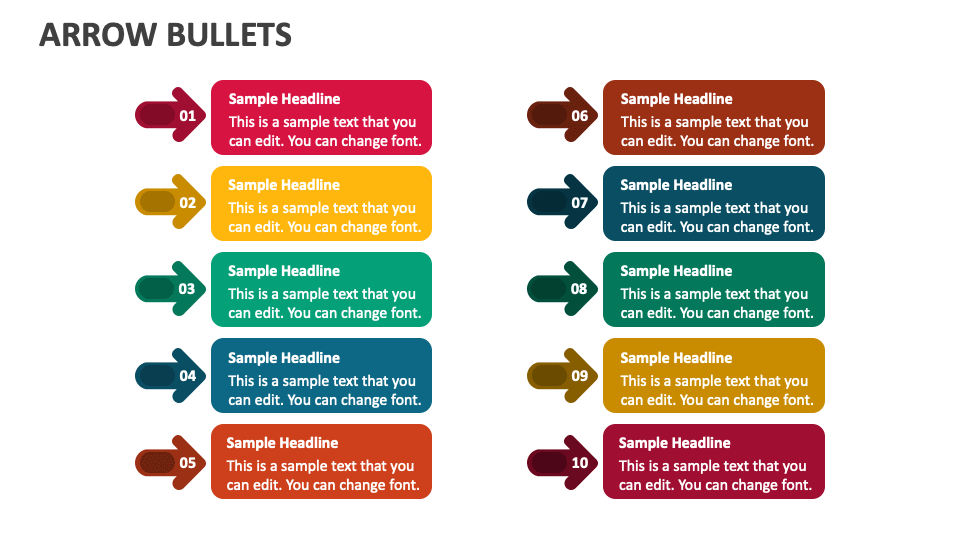 Arrow Bullets PowerPoint and Google Slides Template - PPT Slides