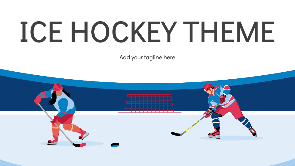Free Ice Hockey Presentation Theme for Google Slides and PowerPoint