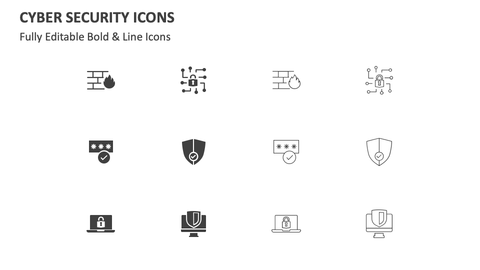 Cyber Security Icons for Google Slides and PowerPoint