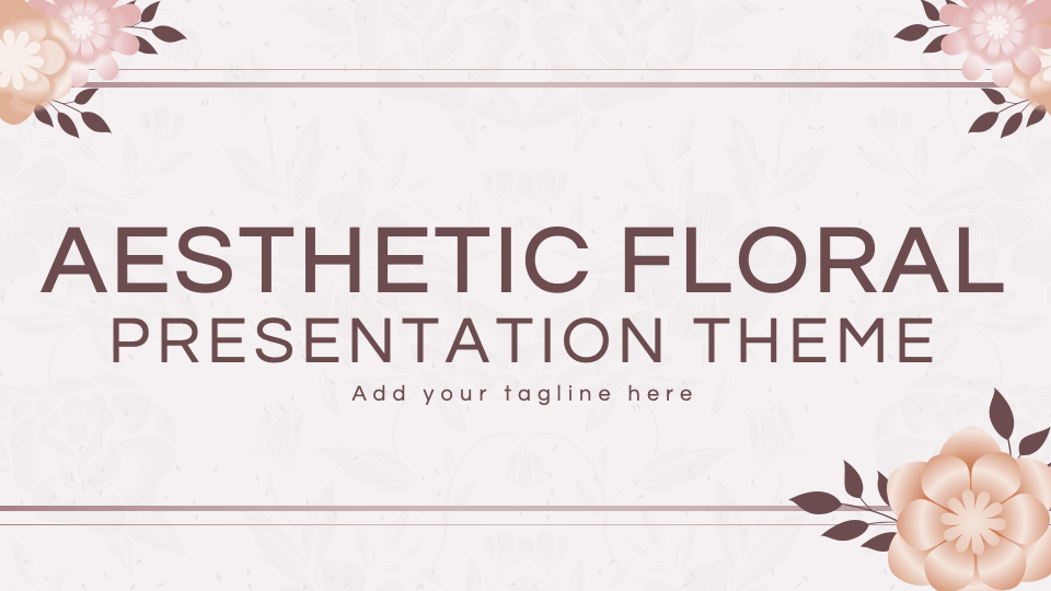 Free - Aesthetic Floral Presentation Theme for Google Slides and ...