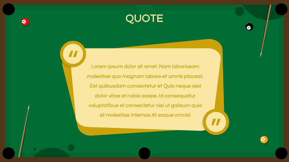 Free Billiards Theme for Google Slides and PowerPoint