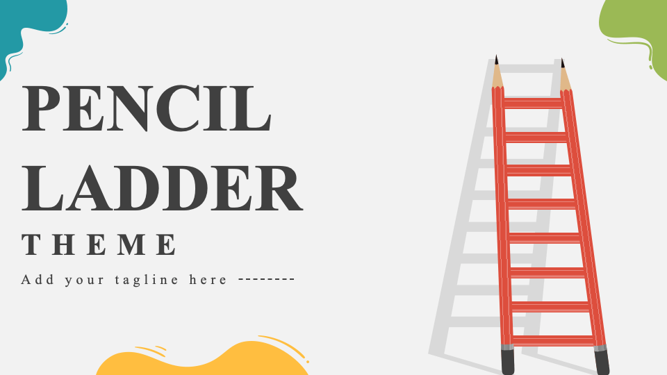 Free Pencil Ladder Presentation Theme for Google Slides and PowerPoint