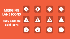 Merging Lane Icons for Google Slides and PowerPoint