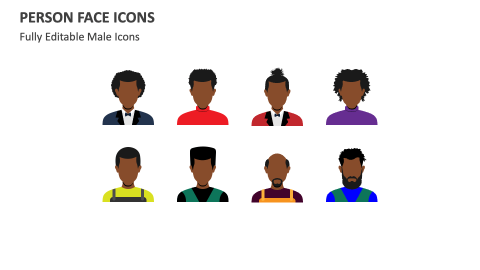 Person Face Icons for Google Slides and PowerPoint