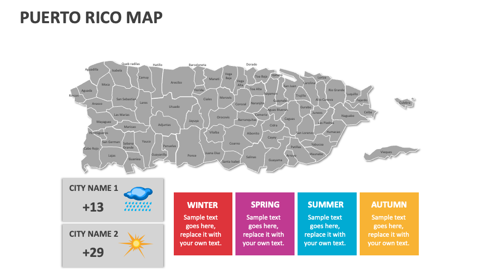 Puerto Rico Map for Google Slides and PowerPoint - PPT Slides