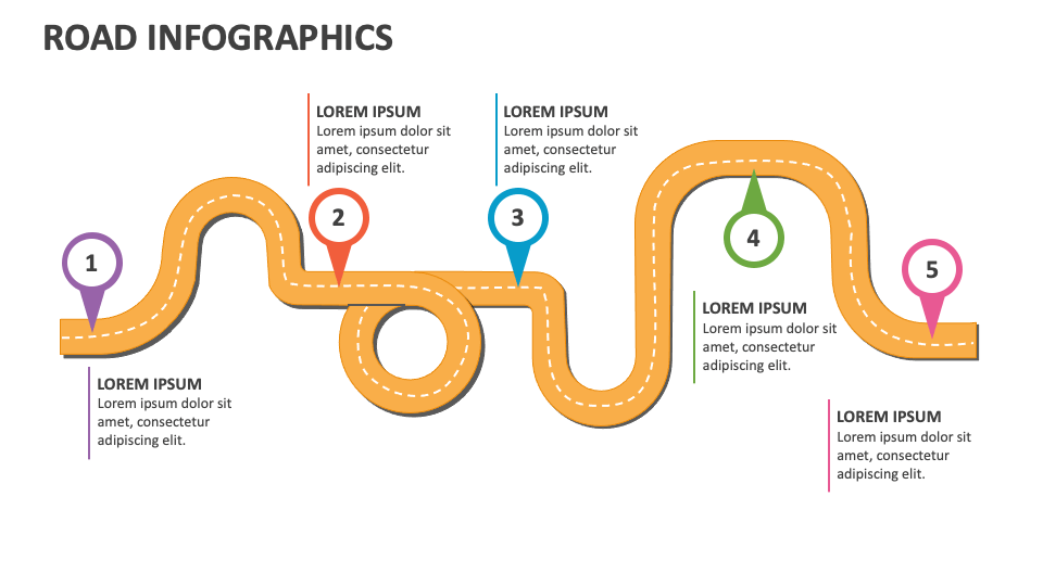 Road Infographics Template for PowerPoint and Google Slides - PPT Slides