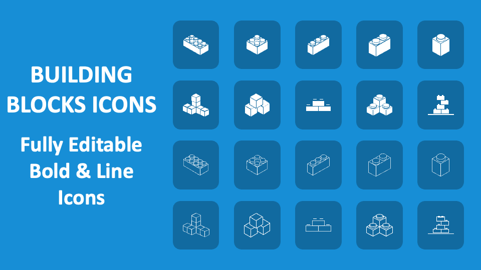 Building Blocks Icons for Google Slides and PowerPoint