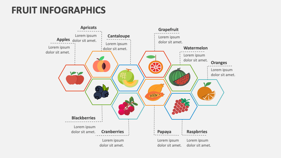 Fruit Infographics Template for Google Slides and PowerPoint - PPT Slides