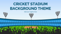 Cricket Stadium Background Presentation Theme for PowerPoint and Google ...