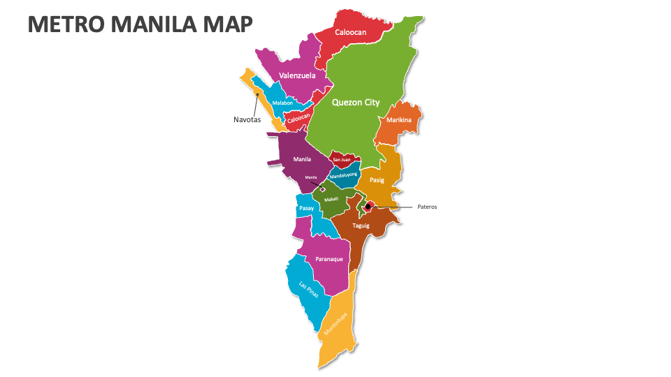 Metro Manila Map for Google Slides and PowerPoint - PPT Slides
