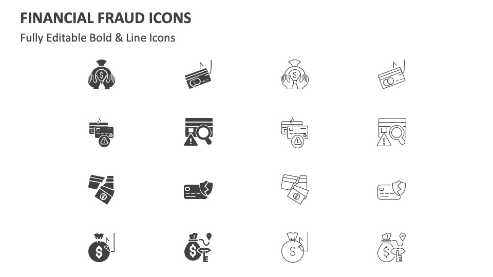 Financial Fraud Icons for Google Slides and PowerPoint