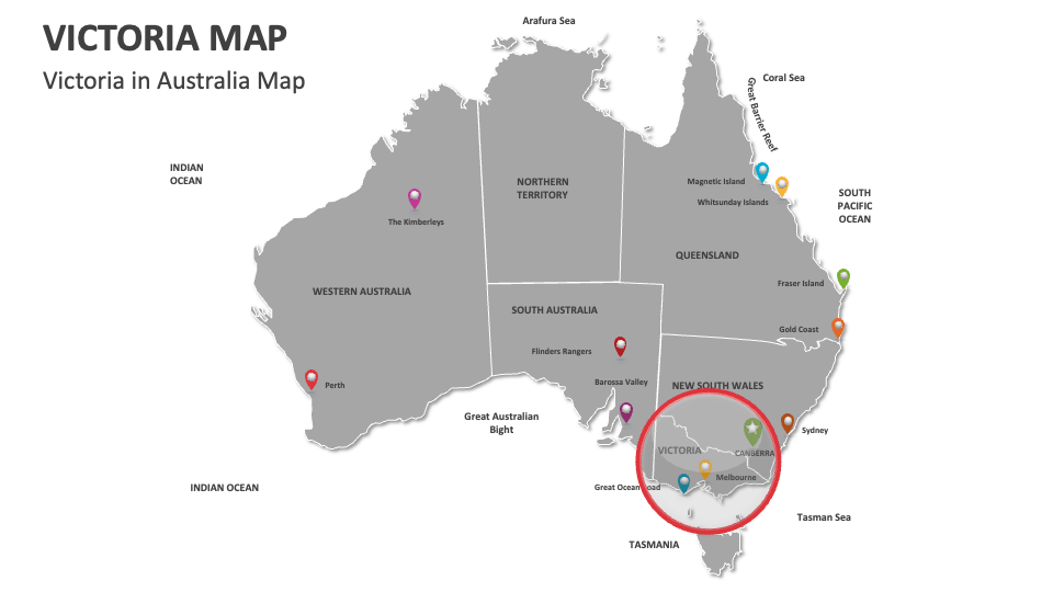 Victoria Map for Google Slides and PowerPoint - PPT Slides