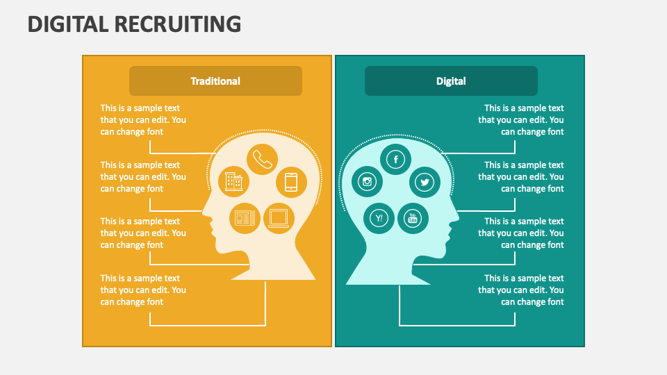 Digital Recruiting PowerPoint and Google Slides Template - PPT Slides