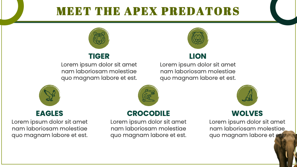 Free - Wild Animals Template for Google Slides and PowerPoint - PPT Slides