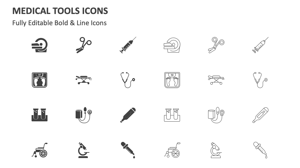 Medical Tools Icons for PowerPoint and Google Slides - PPT Slides
