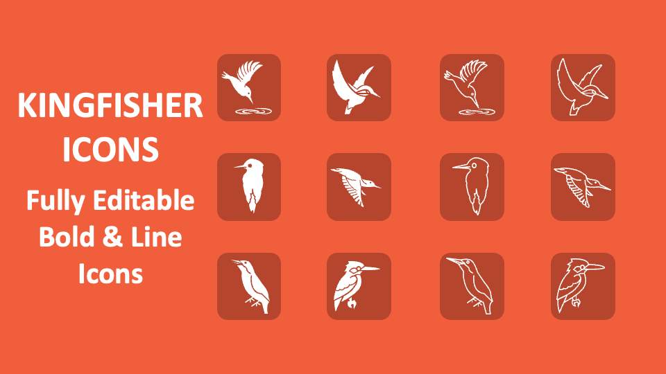 Kingfisher Icons for PowerPoint and Google Slides - PPT Slides