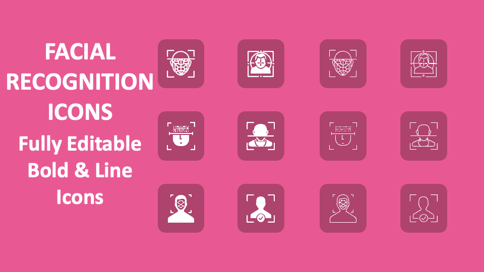 Facial Recognition Icons for Google Slides and PowerPoint