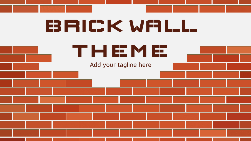 Brick Wall Presentation Theme for PowerPoint and Google Slides - PPT Slides