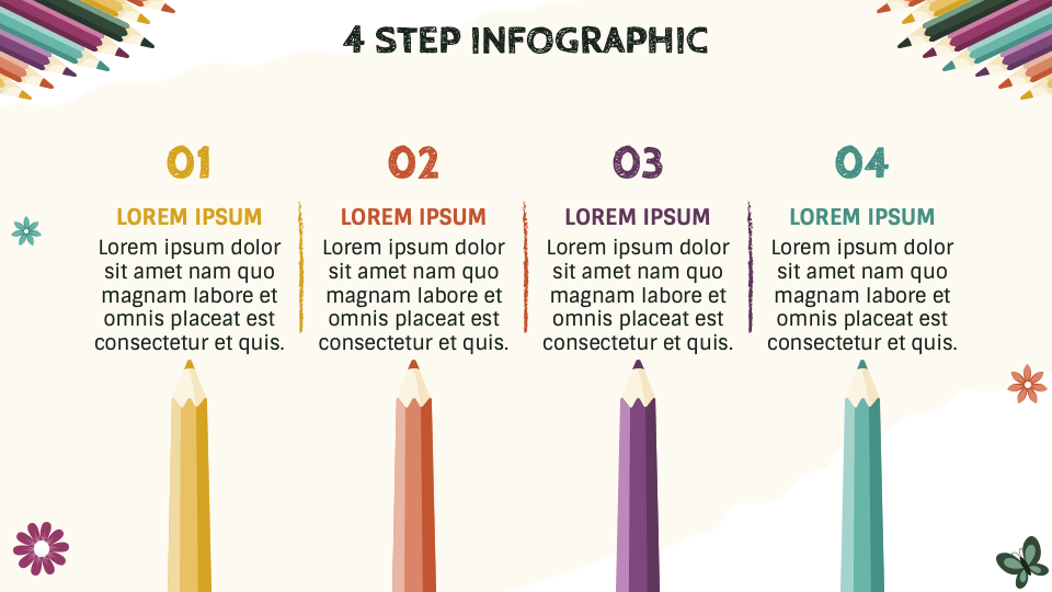 Free Colorful Pencils Presentation Theme for Google Slides and PowerPoint