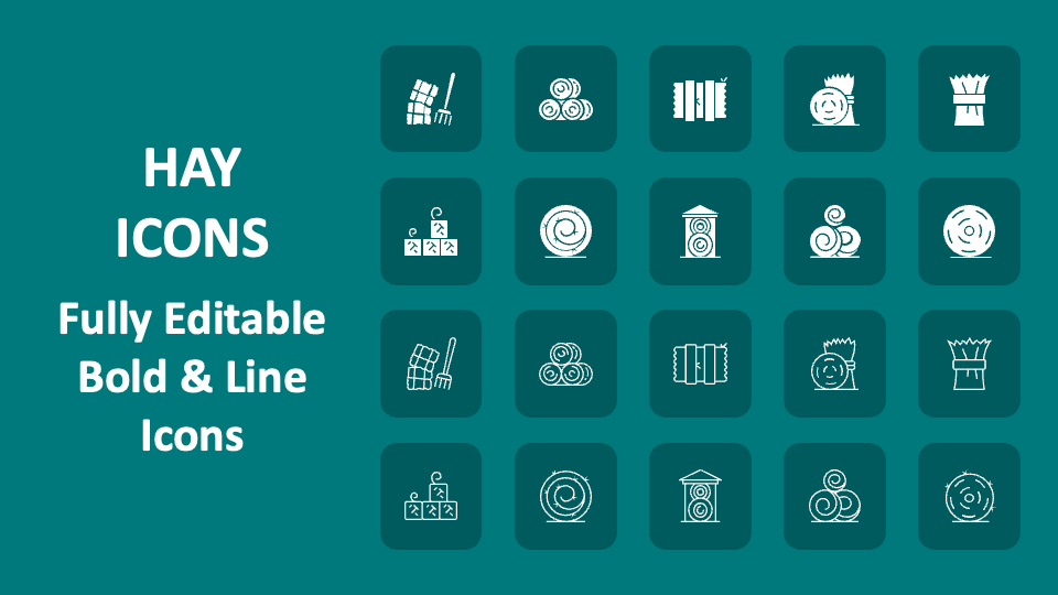 Hay Icons for Google Slides and PowerPoint