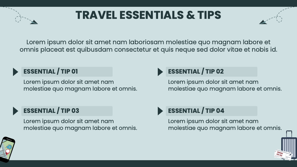 Free Travel Plan Presentation Template for Google Slides and PowerPoint ...