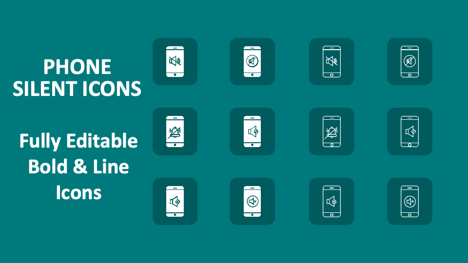 Phone Silent Icons for Google Slides and PowerPoint