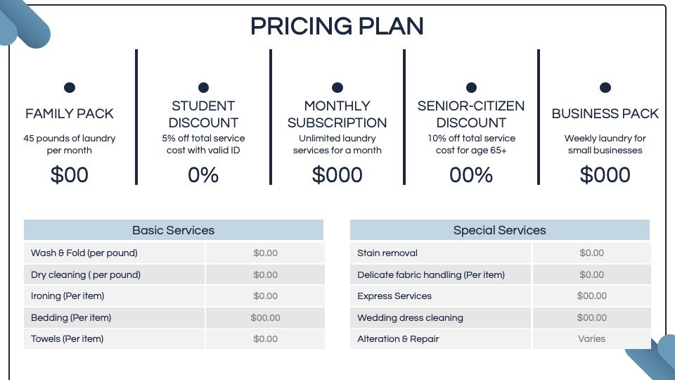 Laundry Business Plan Template for Google Slides and PowerPoint - PPT ...