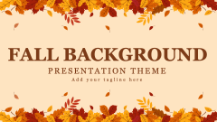 Free Fall Background Presentation Theme for Google Slides and PowerPoint