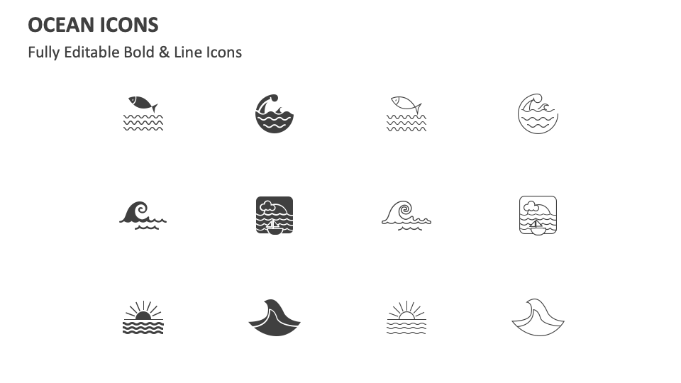 Ocean Icons for Google Slides and PowerPoint