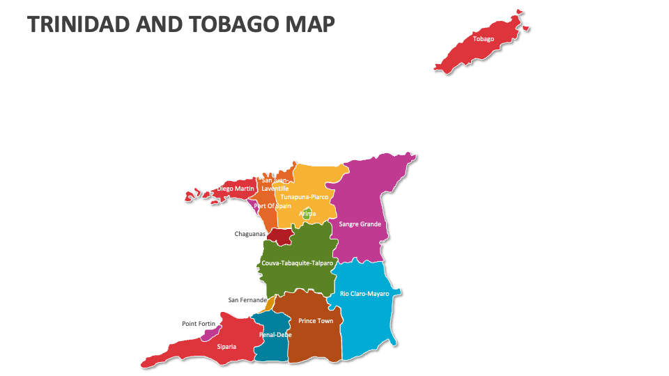Trinidad and Tobago Map for Google Slides and PowerPoint - PPT Slides