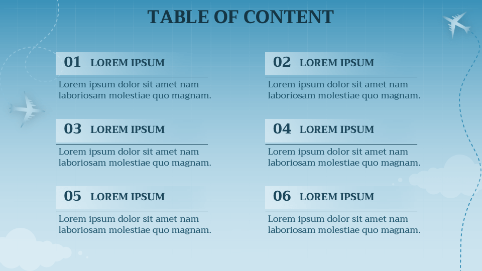 Free Aviation Presentation Theme for Google Slides and PowerPoint