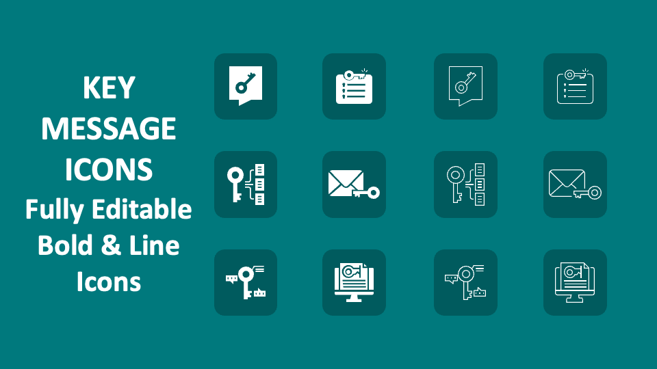 Key Message Icons for Google Slides and PowerPoint