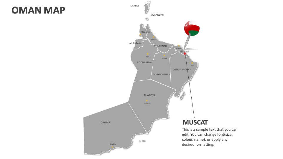 Oman Map for Google Slides and PowerPoint - PPT Slides