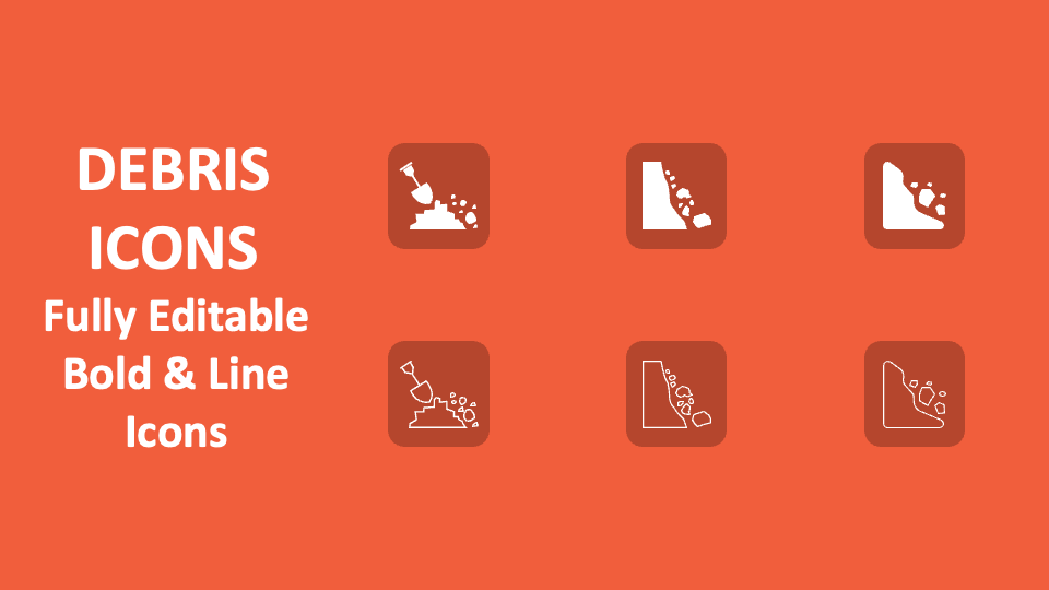 Debris Icons for Google Slides and PowerPoint