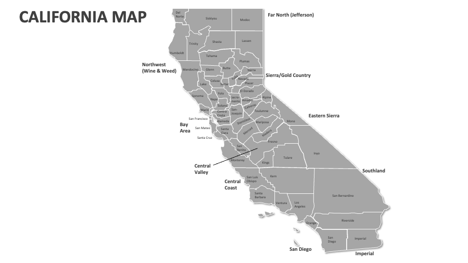 California Map for Google Slides and PowerPoint - PPT Slides