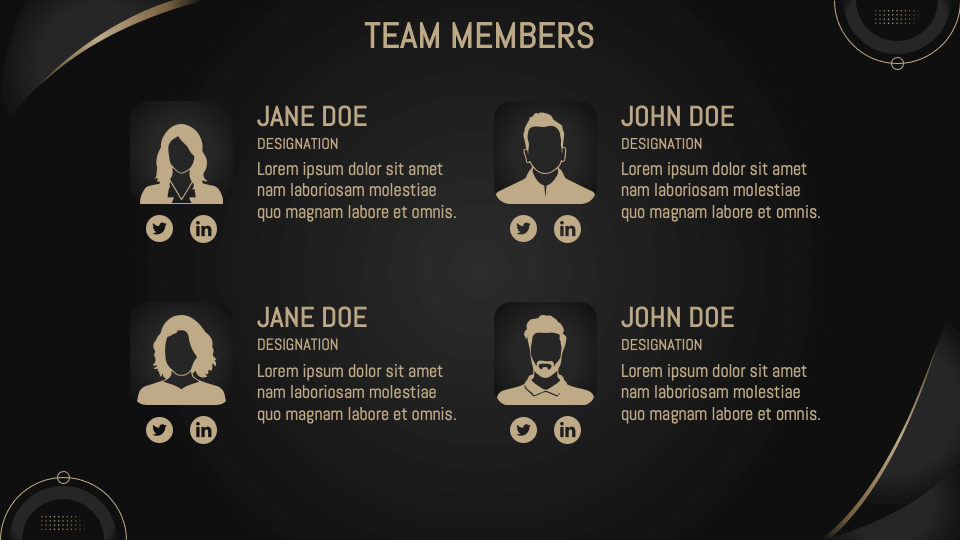 Modern Black Theme for Google Slides and PowerPoint