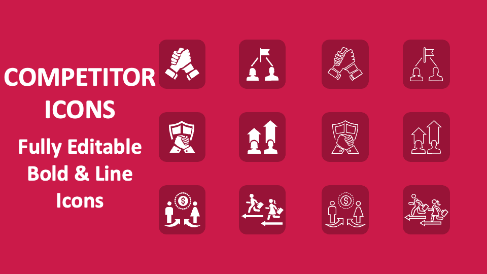 Competitor Icons for Google Slides and PowerPoint