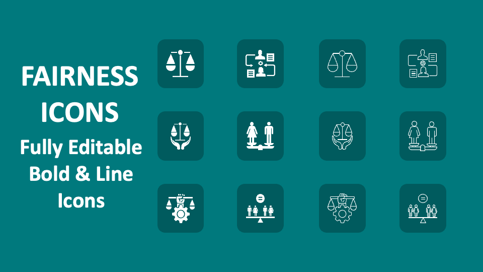 Fairness Icons for Google Slides and PowerPoint