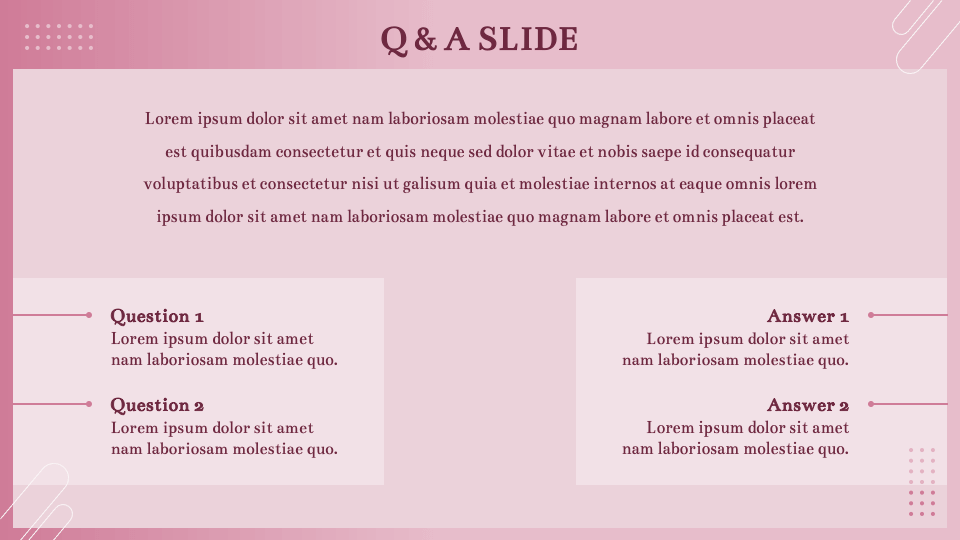 Free Pink Modern Presentation Theme for Google Slides and PowerPoint