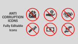 Anti Corruption Icons for Google Slides and PowerPoint