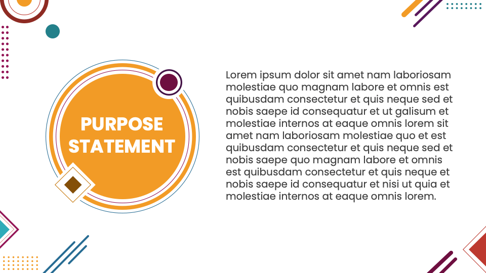 Purpose Statement Template for Google Slides and PowerPoint - PPT Slides