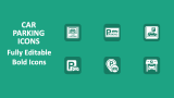 Car Parking Icons for Google Slides and PowerPoint