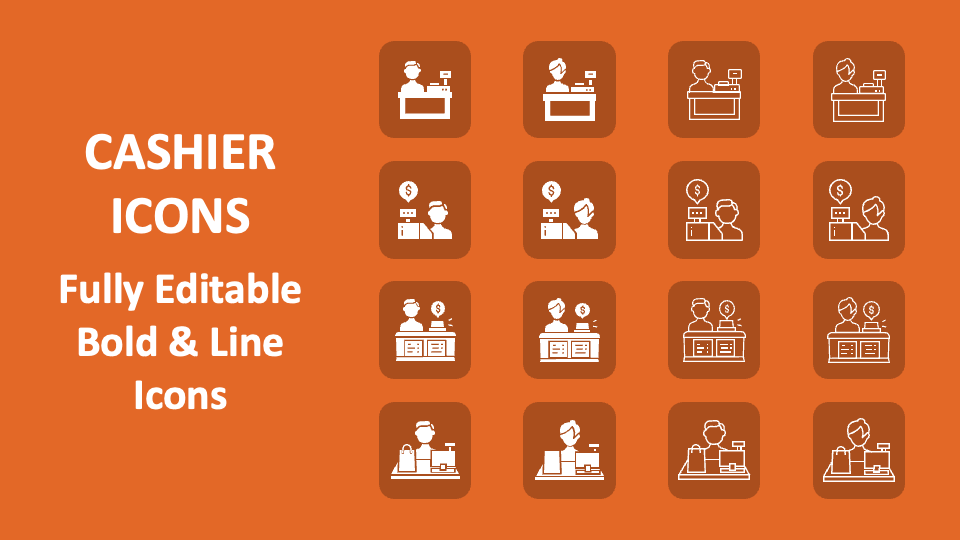 Cashier Icons for Google Slides and PowerPoint