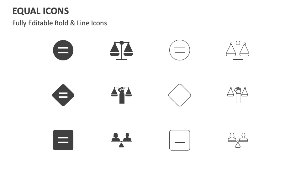 Equal Icons for Google Slides and PowerPoint